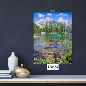 Taggart Lake Grand Teton National Park, Vertical Mountain Lake ...