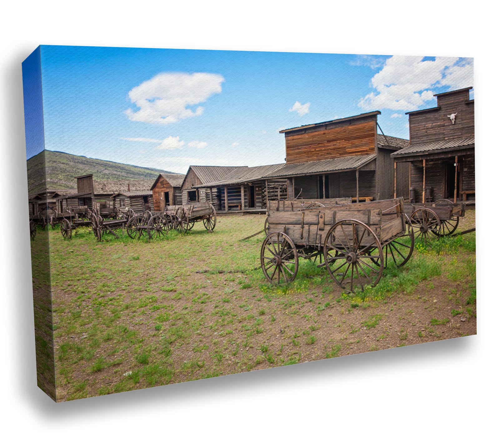 Old West Ghost Town Photography Decor, Old Wagons Wyoming Photo ...