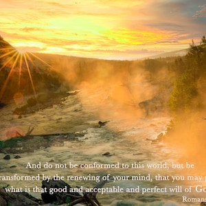 Romans 12 2 Scripture Print, Christian Inspirational Wall Art, Faith ...