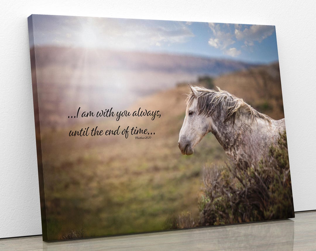 Matthew 28:20 Wild Horse Bible Verse, I Am With You Always, Mustang ...