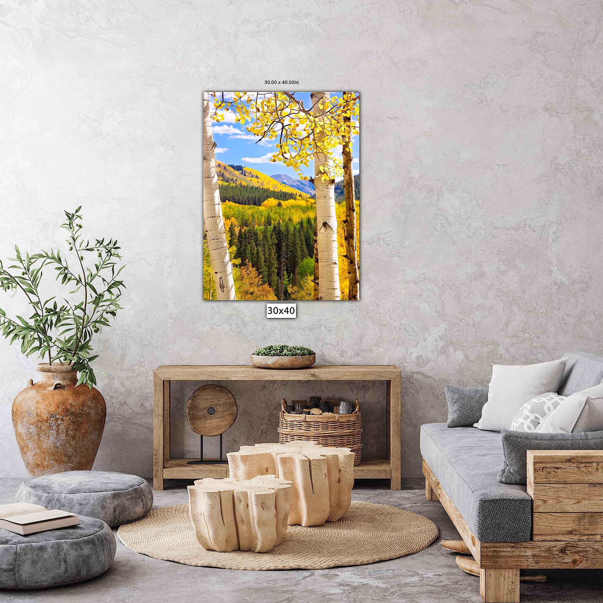 Colorado Autumn Aspen Trees Vertical Print: Rocky Mountains Landscape ...