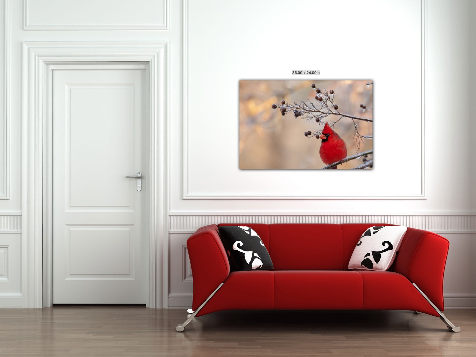 Red Cardinal Canvas Wall Art Prints Texas Birds Redbird - Etsy