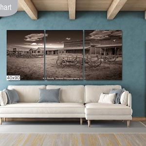 Old West Ghost Town Sepia Photography Decor, Old Wagons Wyoming Photo ...