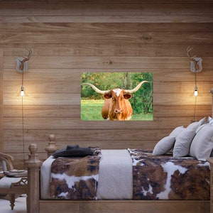 Texas Longhorn Print: Rustic Western Decor, Cow Wall Art - Etsy
