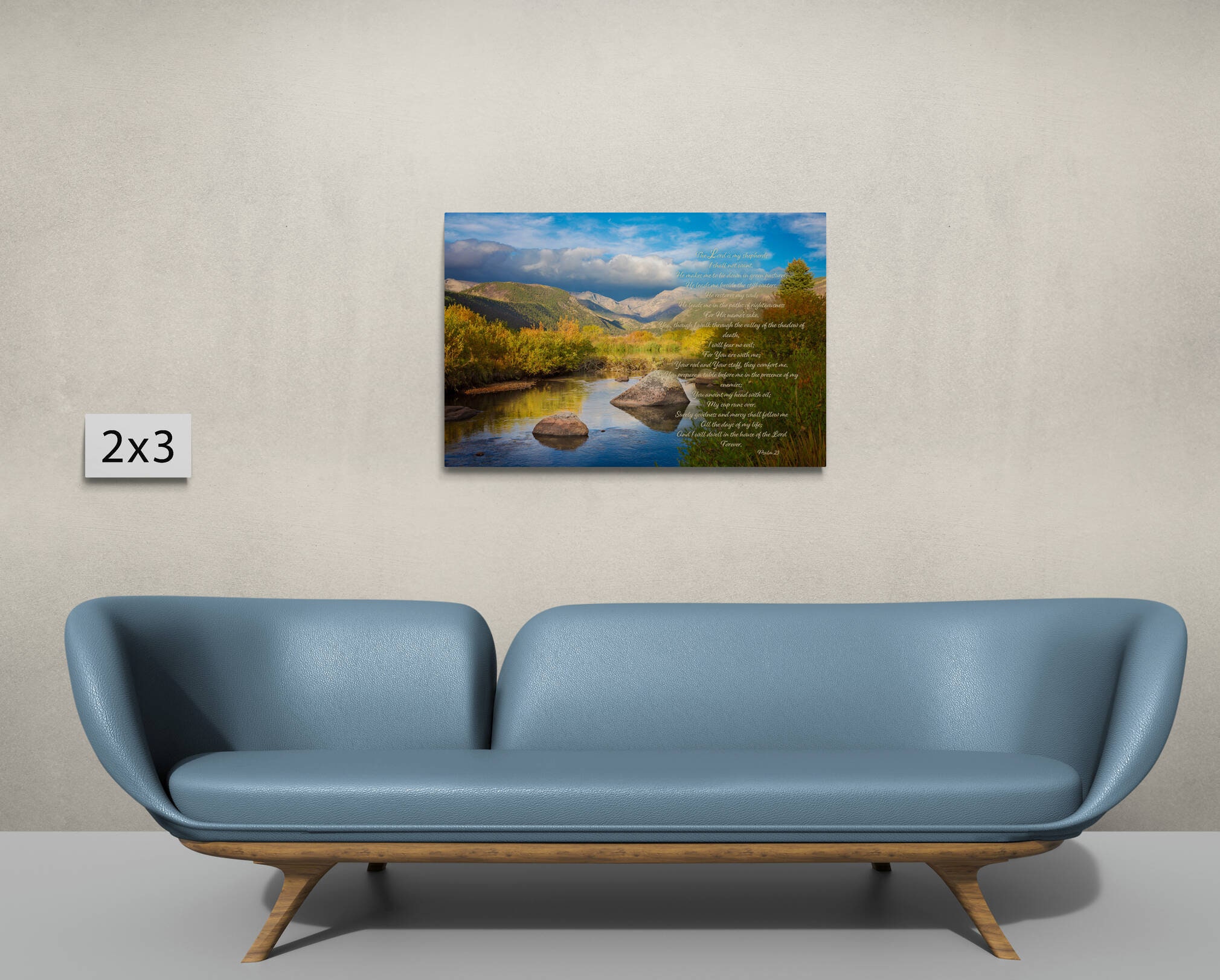 Psalm 23, Christian Inspirational Wall Art, Scripture Wall Canvas, the ...