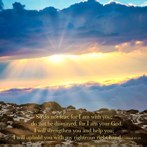 Isaiah 41:10 Scripture Wall Art, Christian Inspirational Canvas, Fear ...