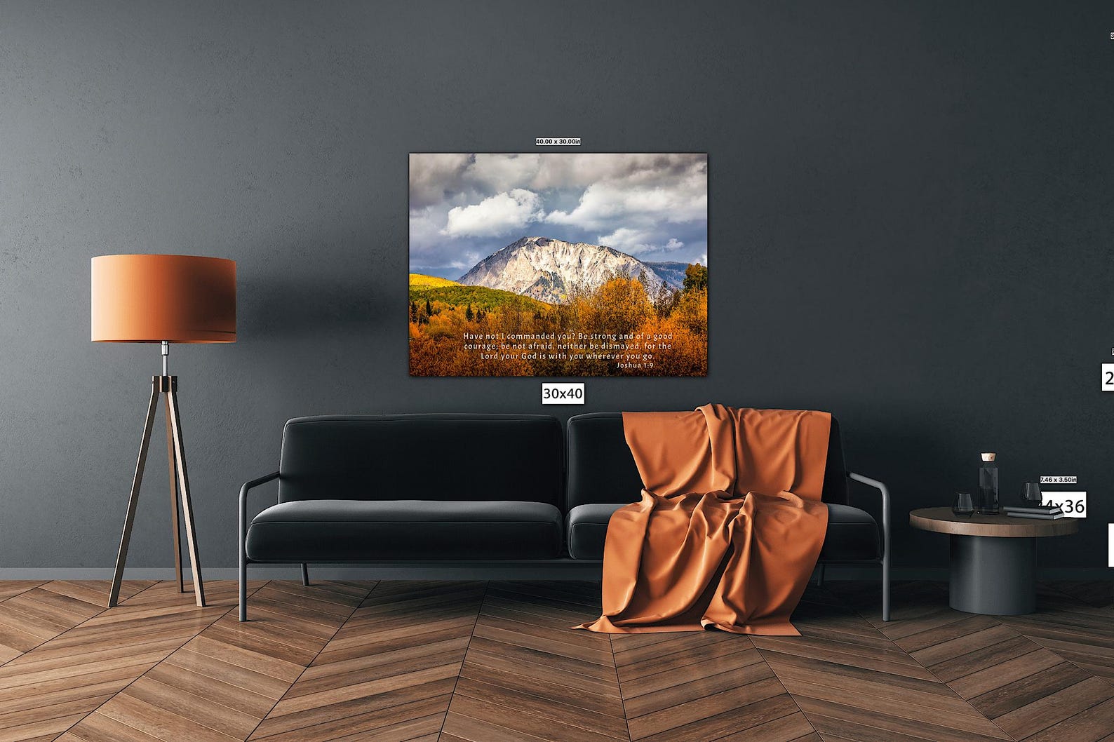 The Lord is With You, Joshua 1:9 Christian Inspirational Wall Art ...