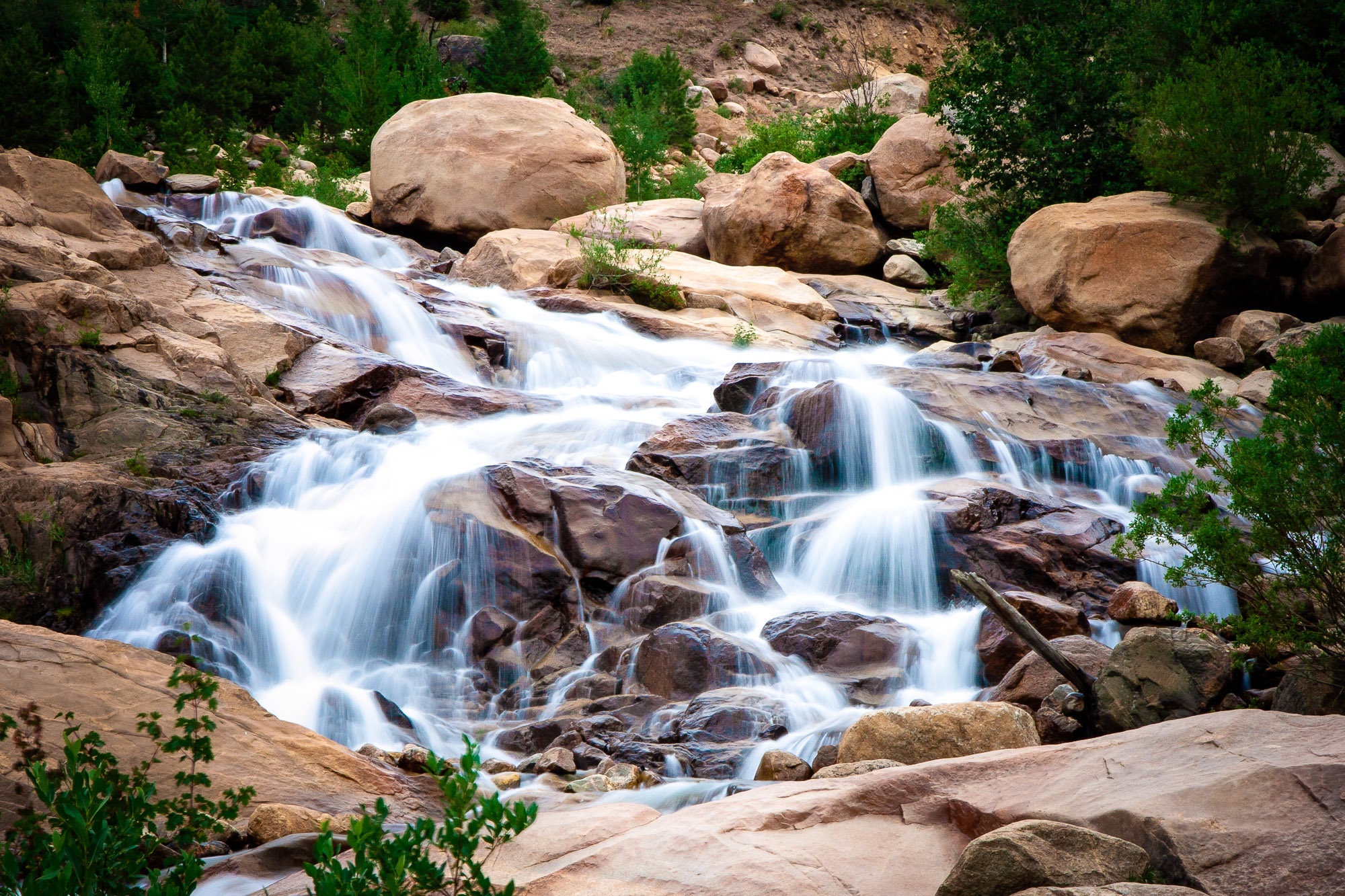 Alluvial Fan Waterfall, Rocky Mountain National Park Photo Canvas ...