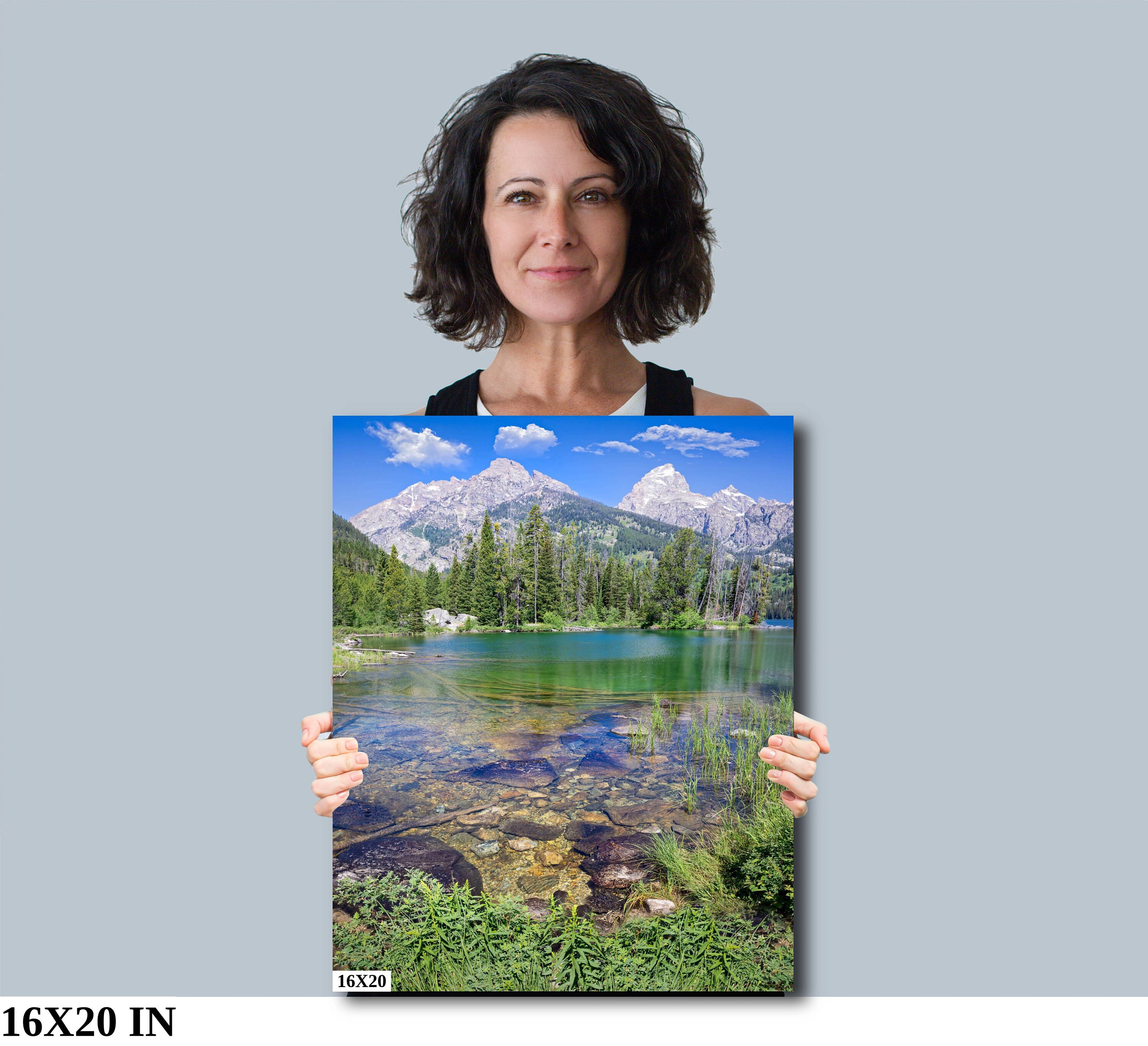 Taggart Lake Grand Teton National Park, Vertical Mountain Lake ...