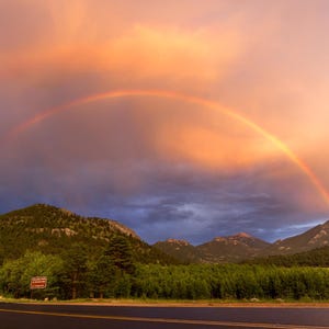 Rainbow in Rocky Mountain National Park Photo Print, Moraine Meadow ...