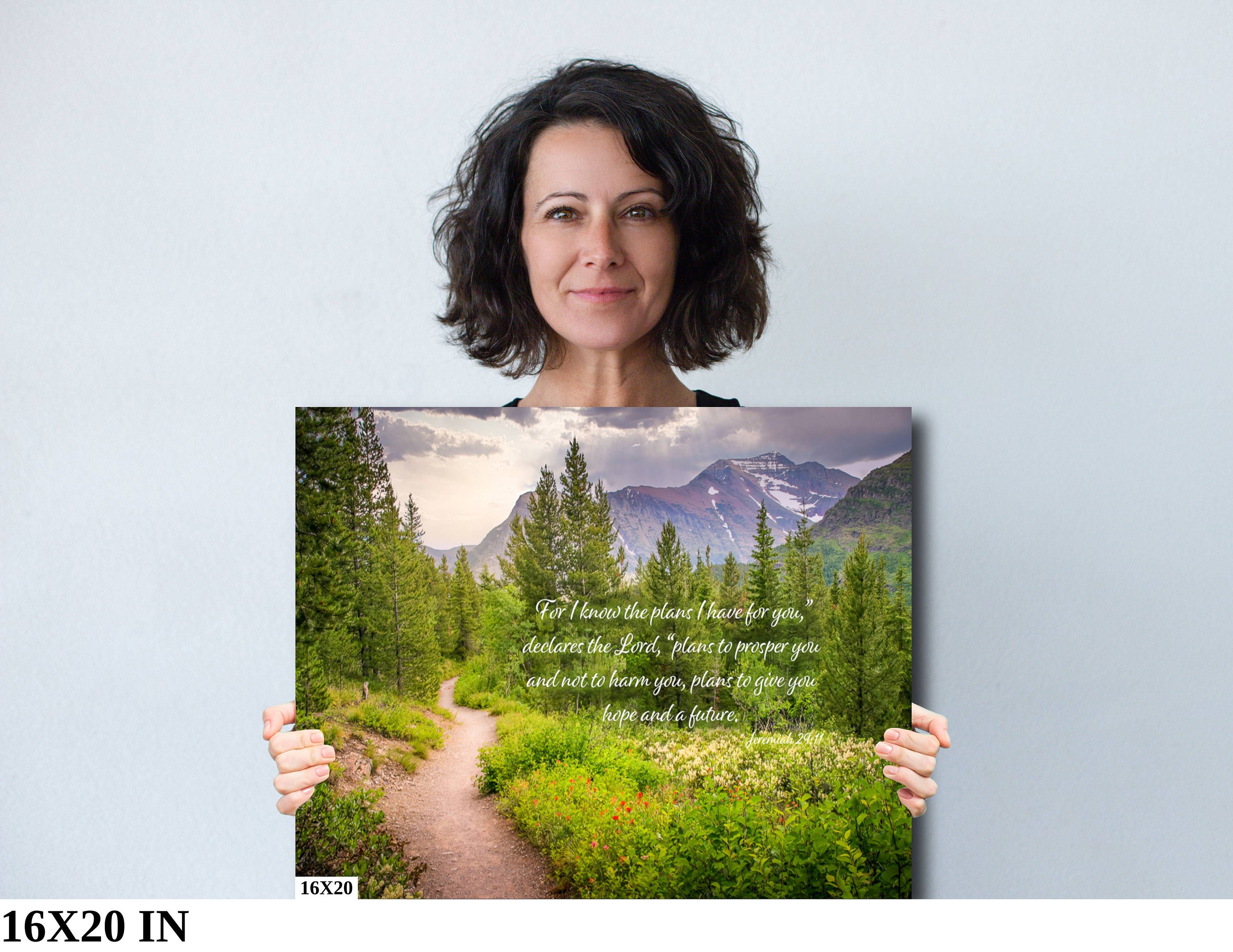 Jeremiah 29:11 Scripture Canvas, Mt Rainier Mountain Scene Bible Verse ...