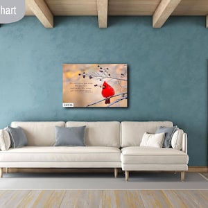 Psalm 91:4, Red Cardinal Bible Verse, Cardinal Scripture Canvas ...