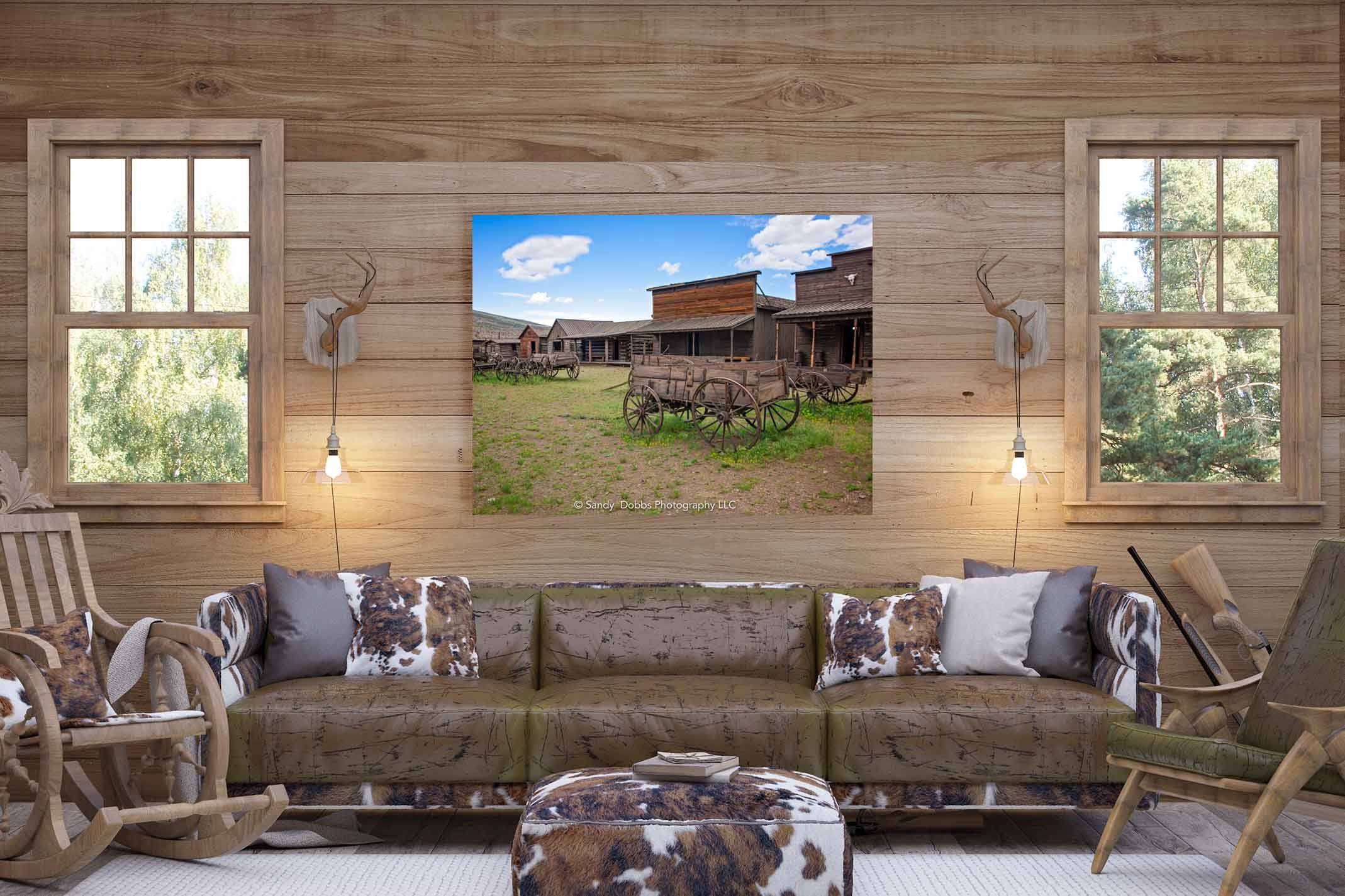 Old West Ghost Town Photography Decor, Old Wagons Wyoming Photo ...