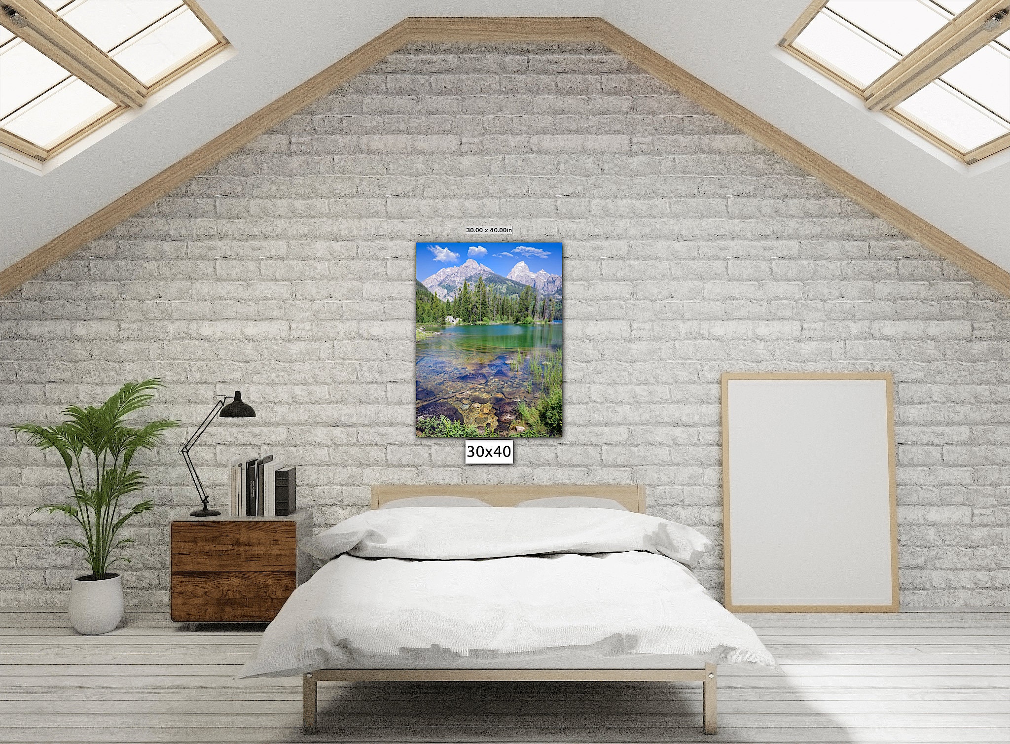 Taggart Lake Grand Teton National Park, Vertical Mountain Lake ...