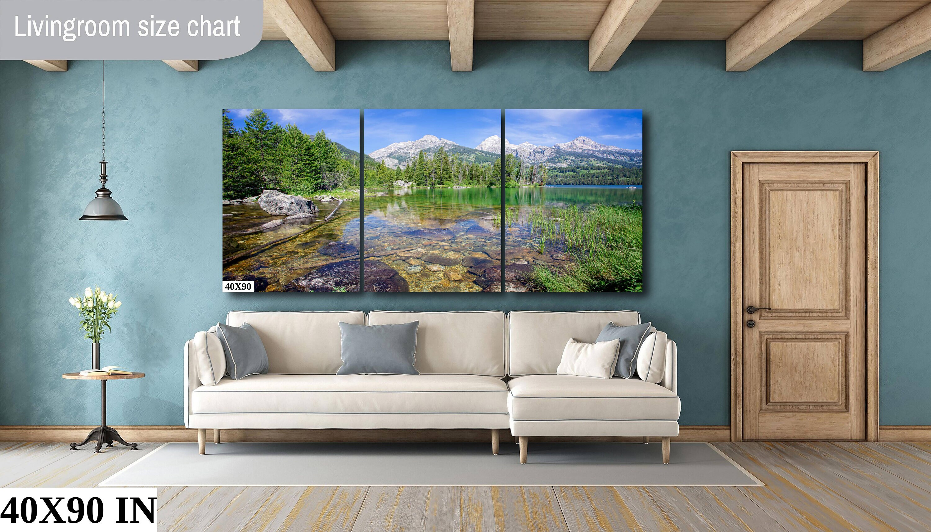 Taggart Lake Grand Teton National Park, Mountain Lake Reflection Photo ...