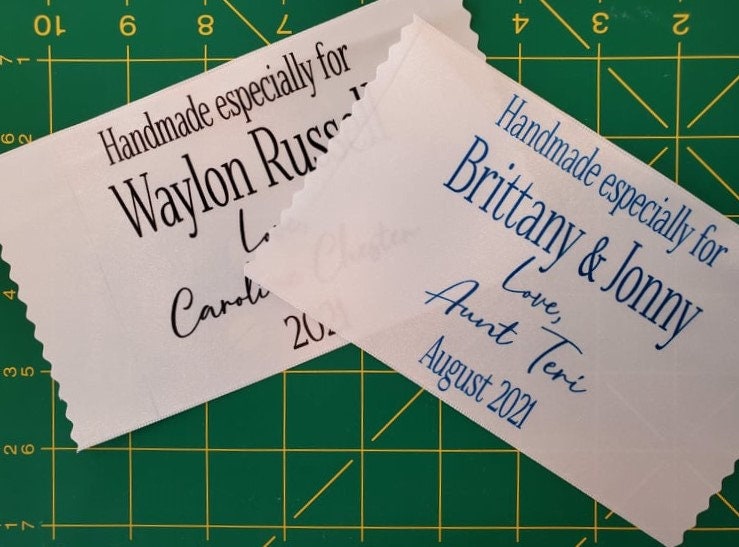 Quilt Label Personalized Blanket Label Sew on Quilt Tag - Etsy