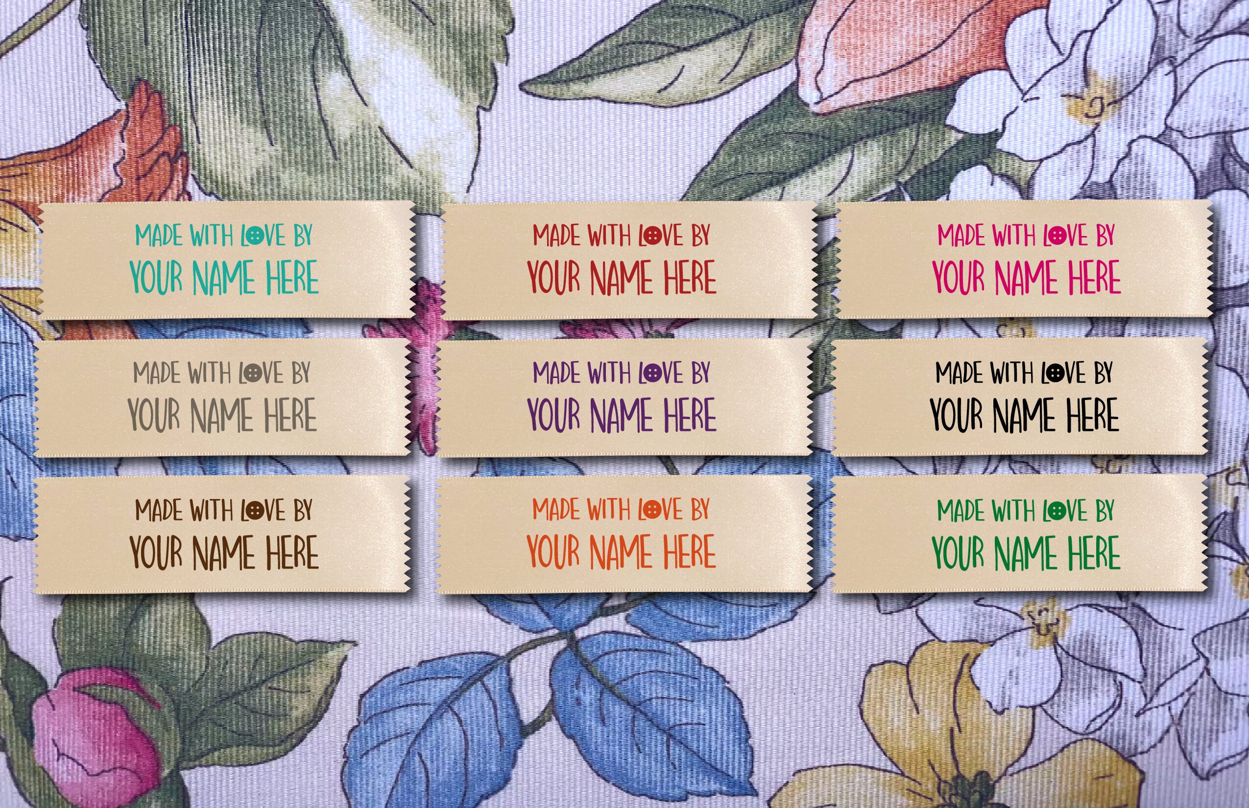 Made With Love Label, Made by You Blanket Tag, Sew on Quilt Label - Etsy