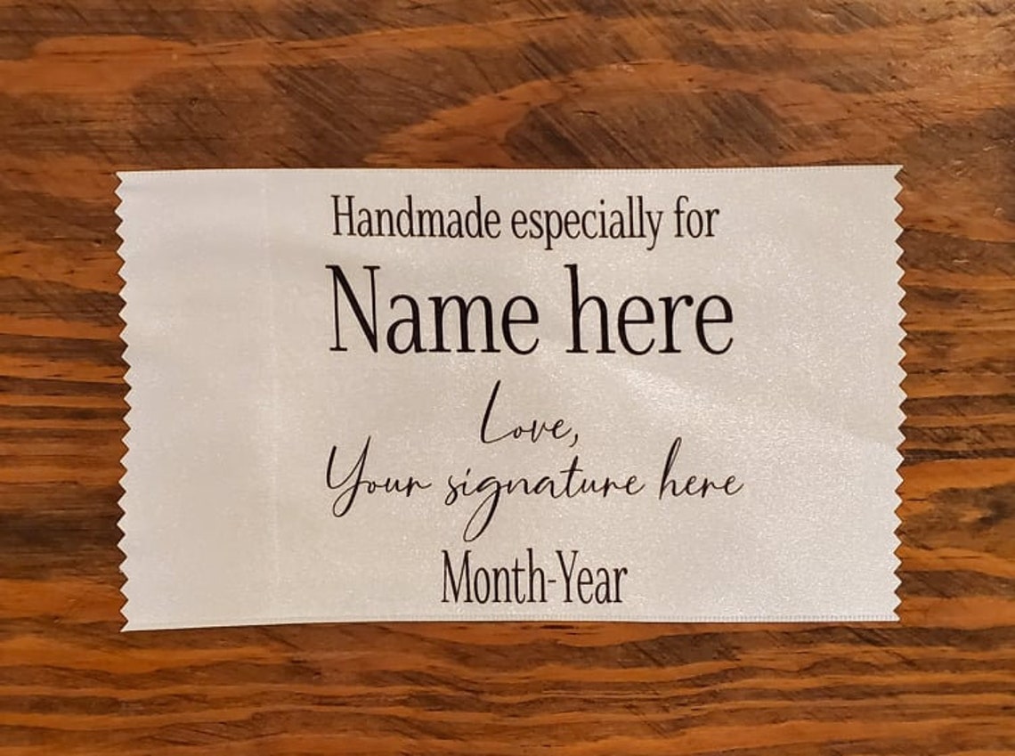 Quilt Label Personalized Blanket Label Sew on Quilt Tag - Etsy