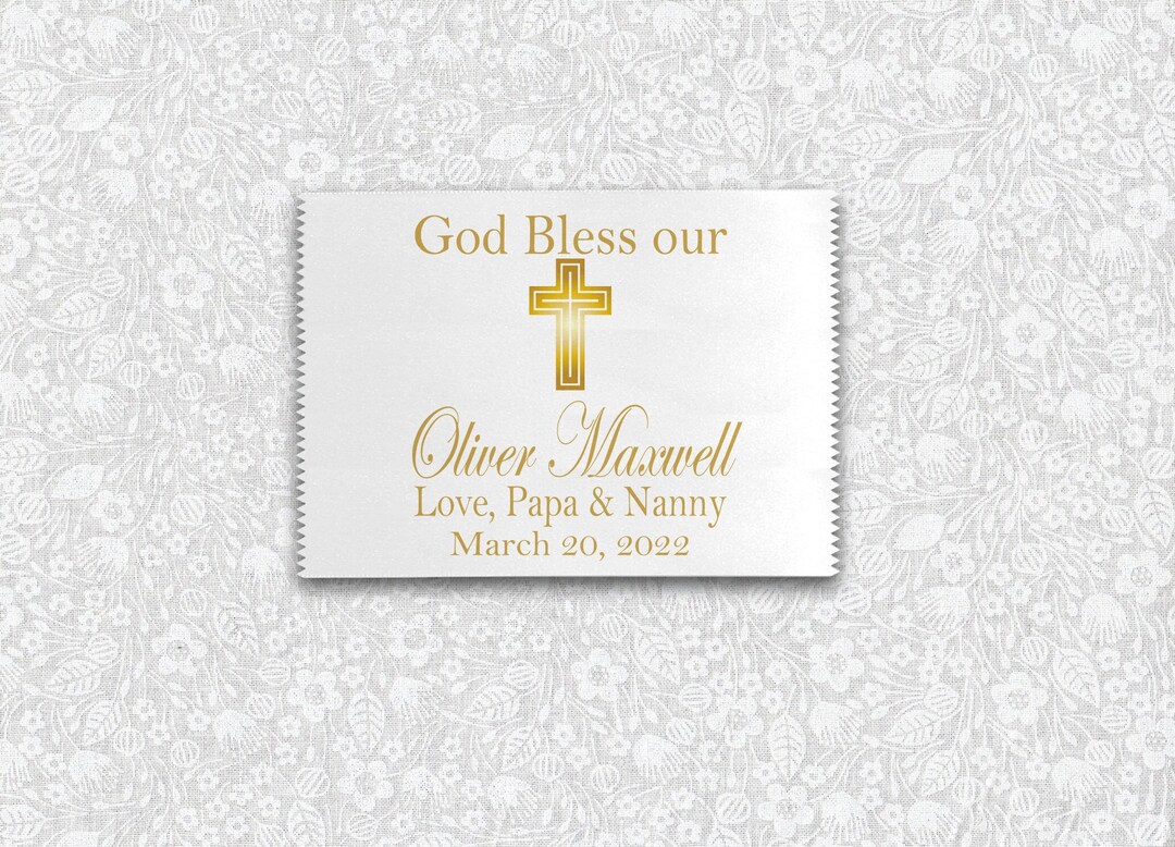 Baptism Quilt Label, Baptism Blanket Label, Made for Baby - Etsy
