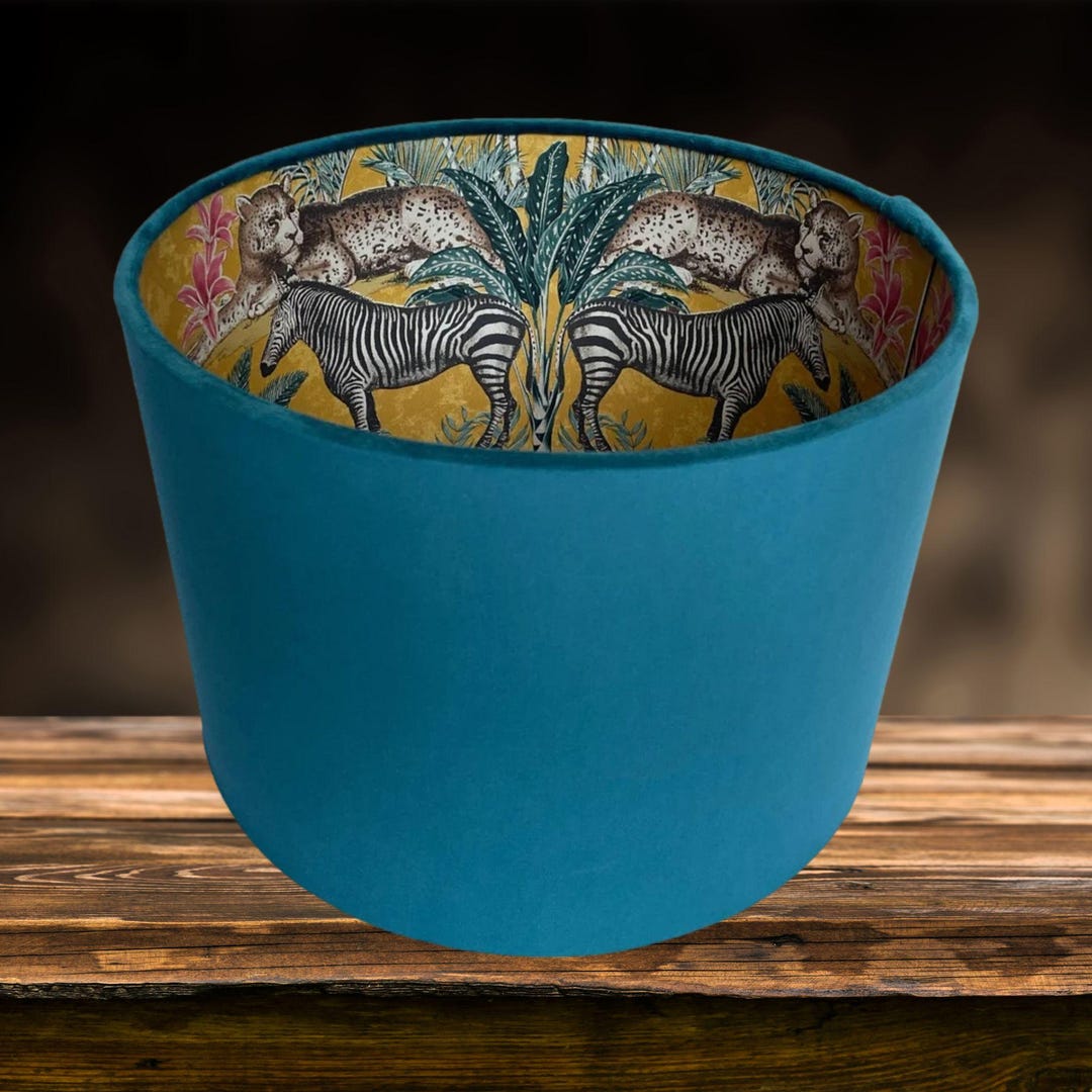 Velvet Safari Lampshade or Ceiling Light Shade - Tropical Jungle ...