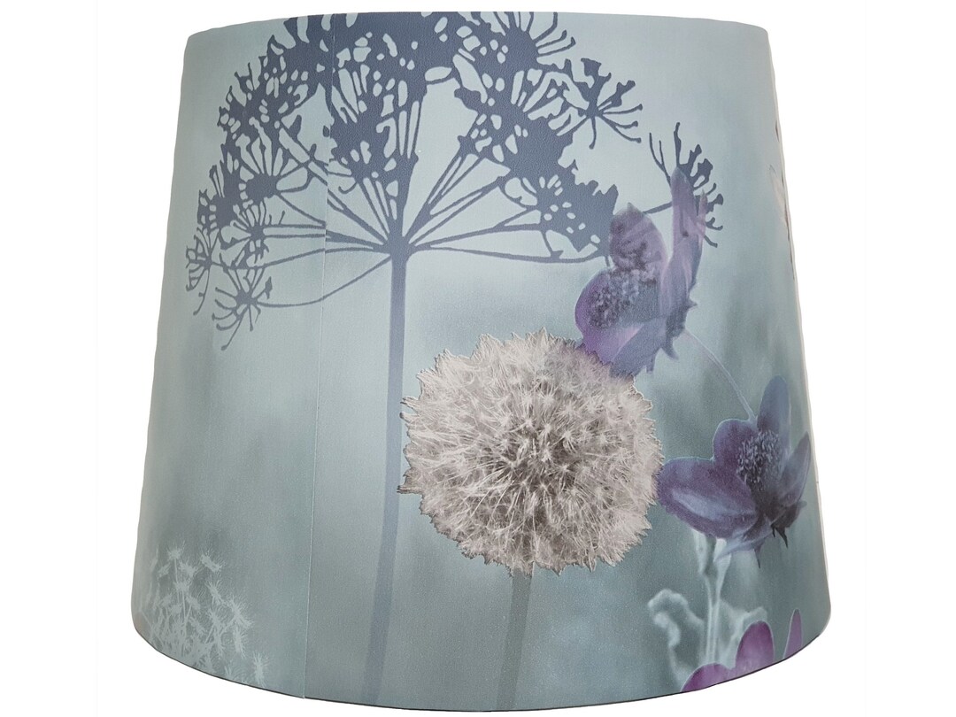 Floral Table Lamp Shade Ceiling Light Shade Duck Egg Botanical Spring ...