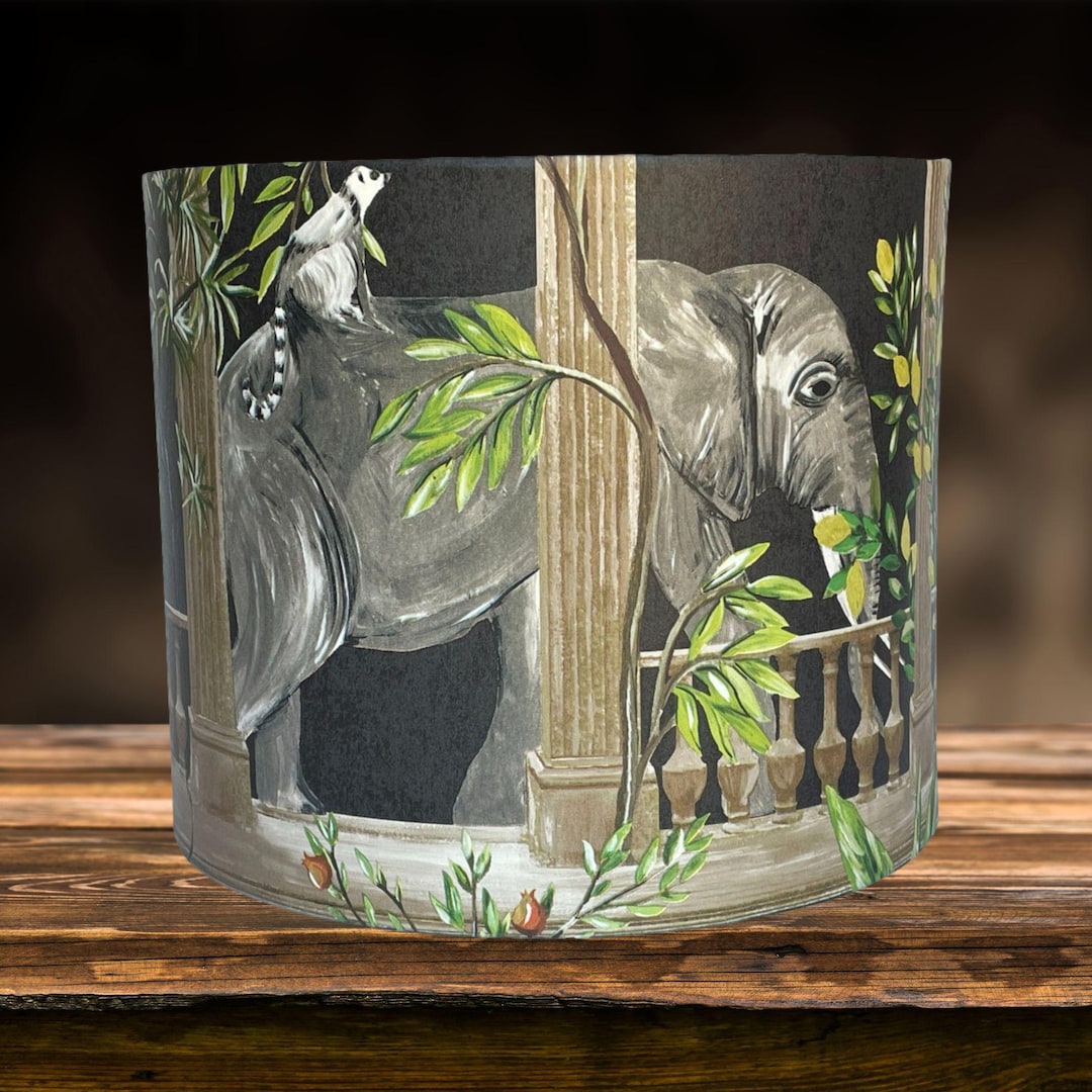 Safari Elephant Lampshade or Ceiling Light Shade, Jungle Animals ...