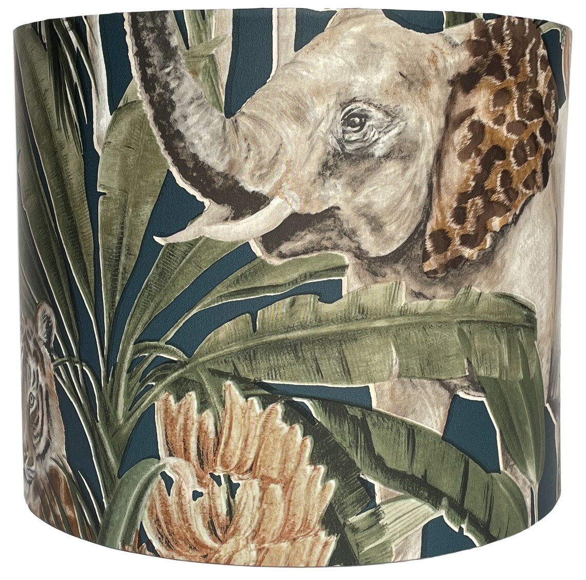 Jungle Safari Animals Lampshade Ceiling Light Shade Leaves Elephant ...