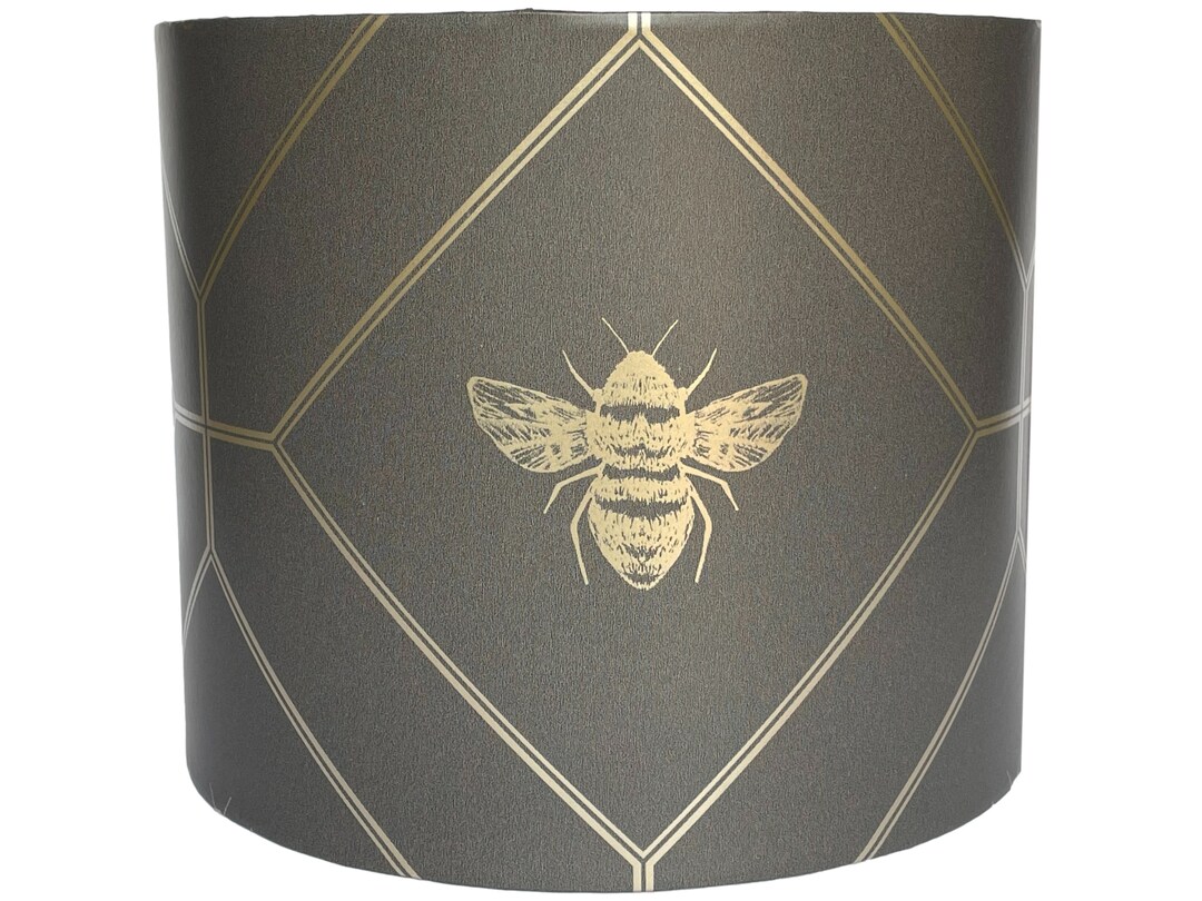 Geometric Bumble Bee Lampshade Ceiling Light Shade Modern Gold ...