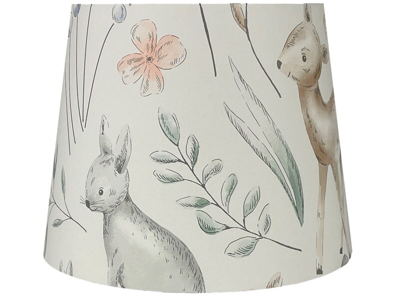Woodland Animal Lampshade for Ceiling & Table Lamps, Bunny and Deer ...