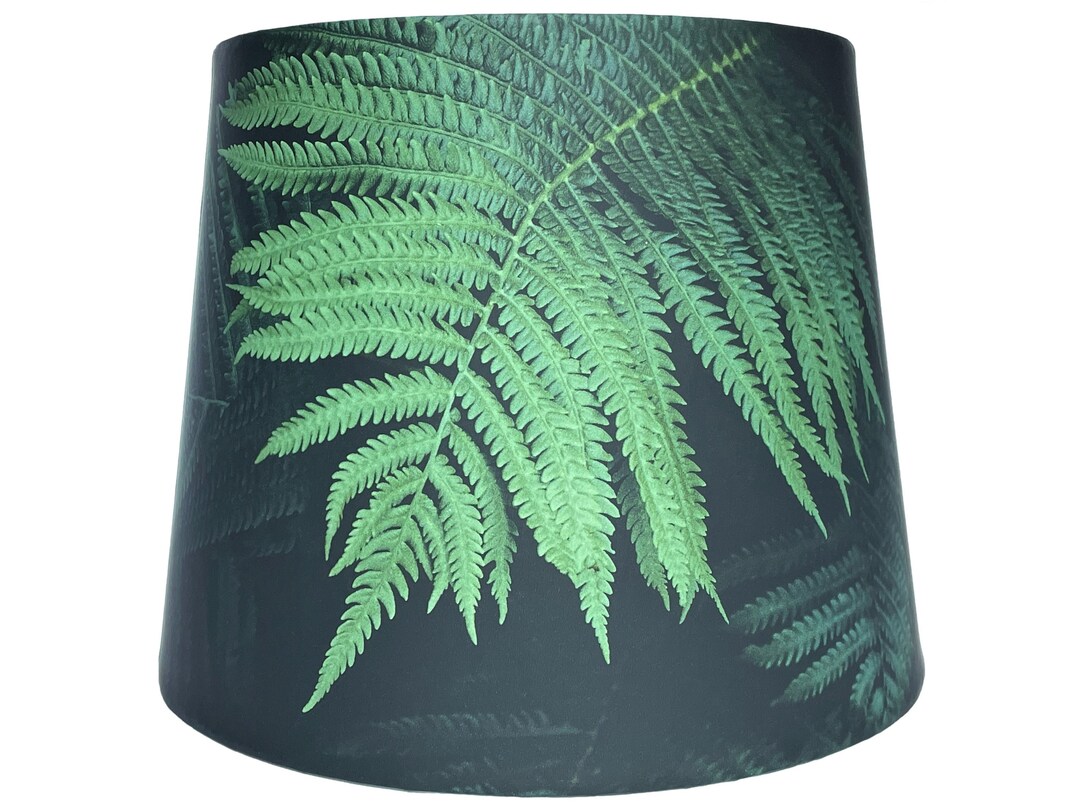 Fern Lampshade Ceiling Light Shade Tropical Jungle Green Plant Print ...