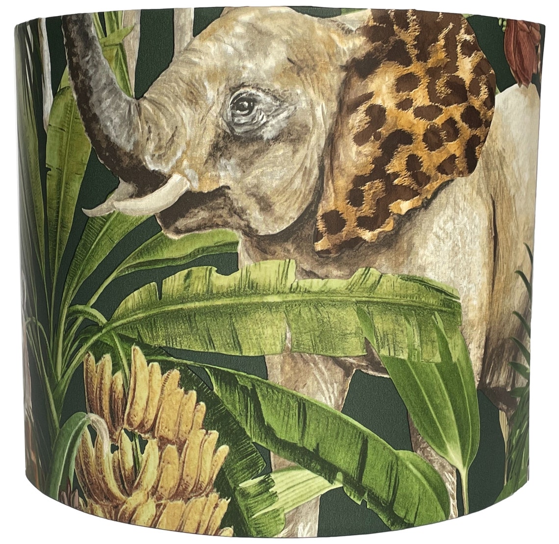Jungle Safari Animals Lampshade Ceiling Light Shade Leaves Elephant ...