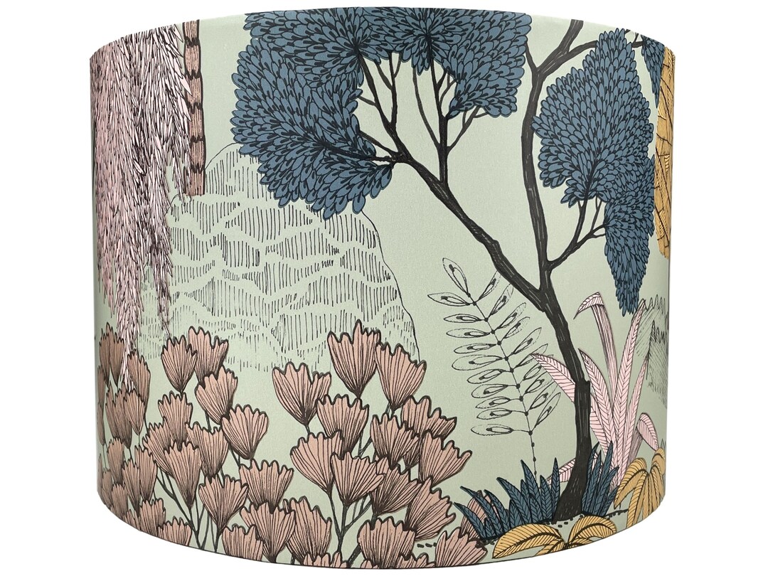 Tropical Lampshade Ceiling Light Shade Green Jungle Palm Leaf Leaves ...