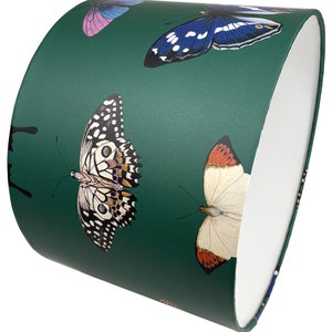 Emerald Green Butterfly Lampshade - Woodland Themed Ceiling & Table ...
