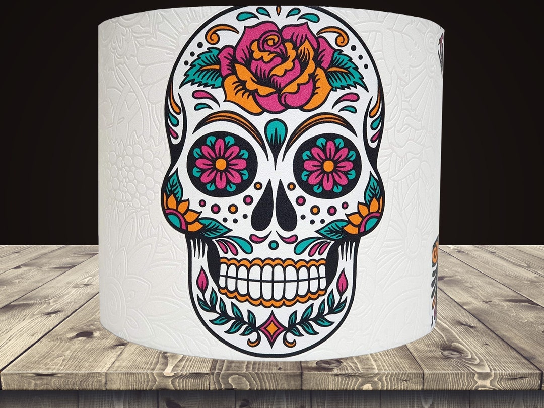 Sugar Skull Lampshade Ceiling Light Shade for Girls Boys Teens Gothic ...