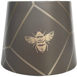 Geometric Bumble Bee Lampshade Ceiling Light Shade Modern Grey Gold ...