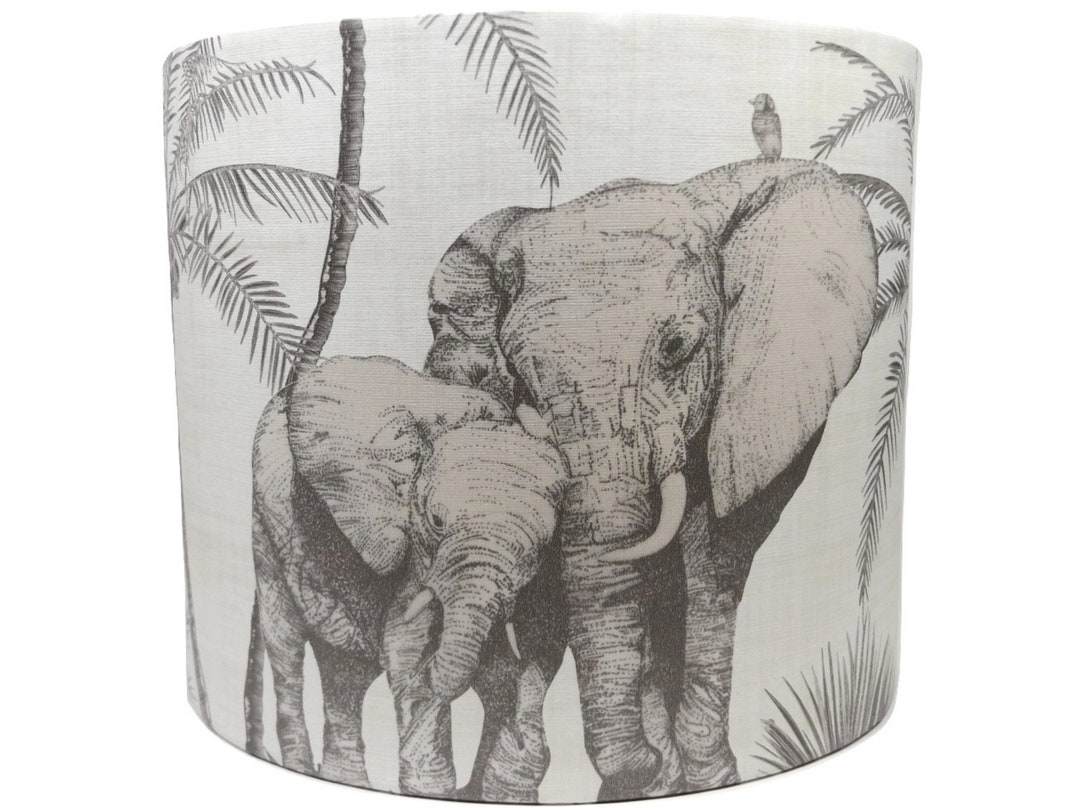 Elephant Safari Lampshade Ceiling Light Shade Jungle Animal - Etsy UK