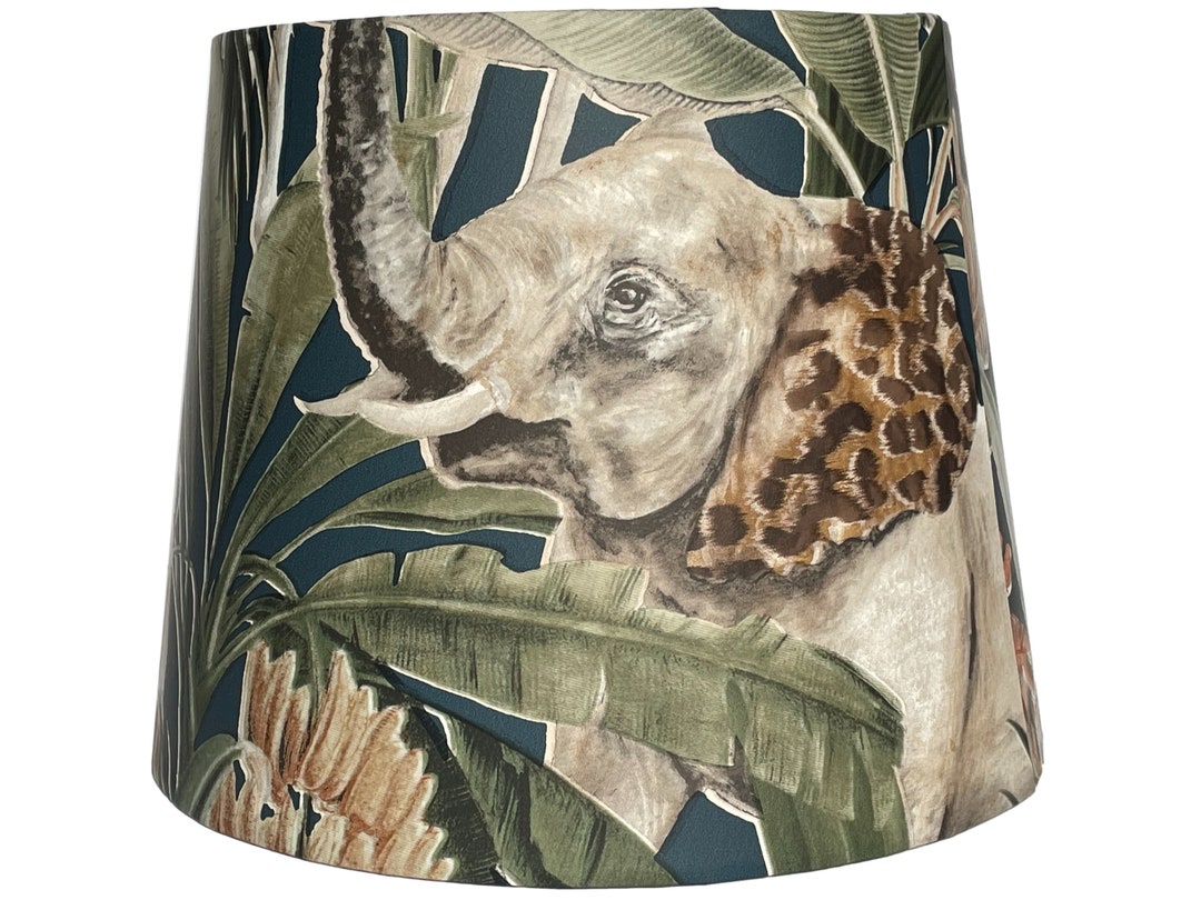 Navy Blue Jungle Lampshade Ceiling Light Shade Safari Animal - Etsy UK
