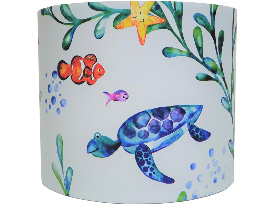 Under the Sea Lampshade Kids Ocean Themed Ceiling Light With Fish ...