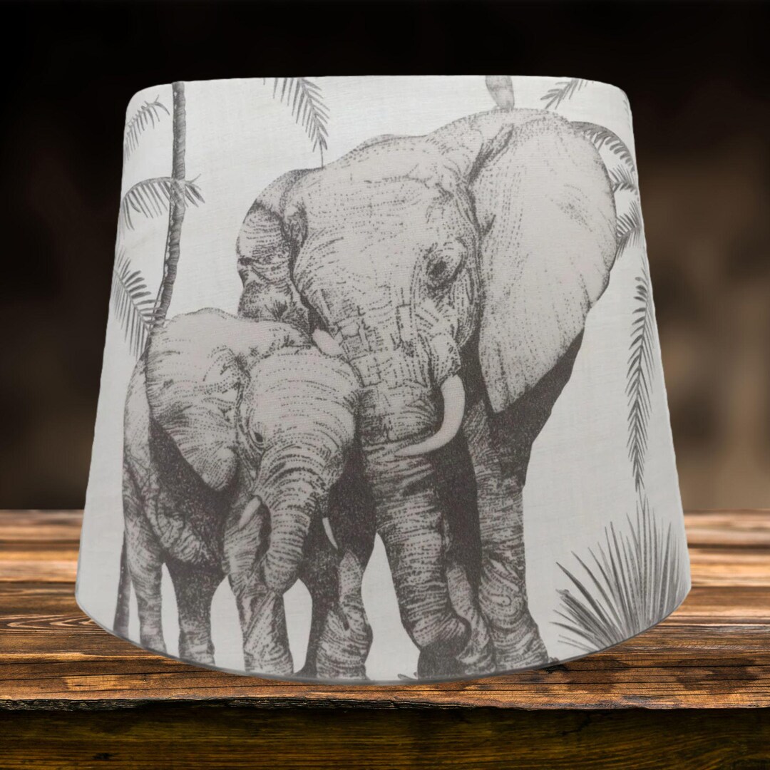 Jungle Elephant Safari Lampshade Ceiling Light Shade Animal Theme ...