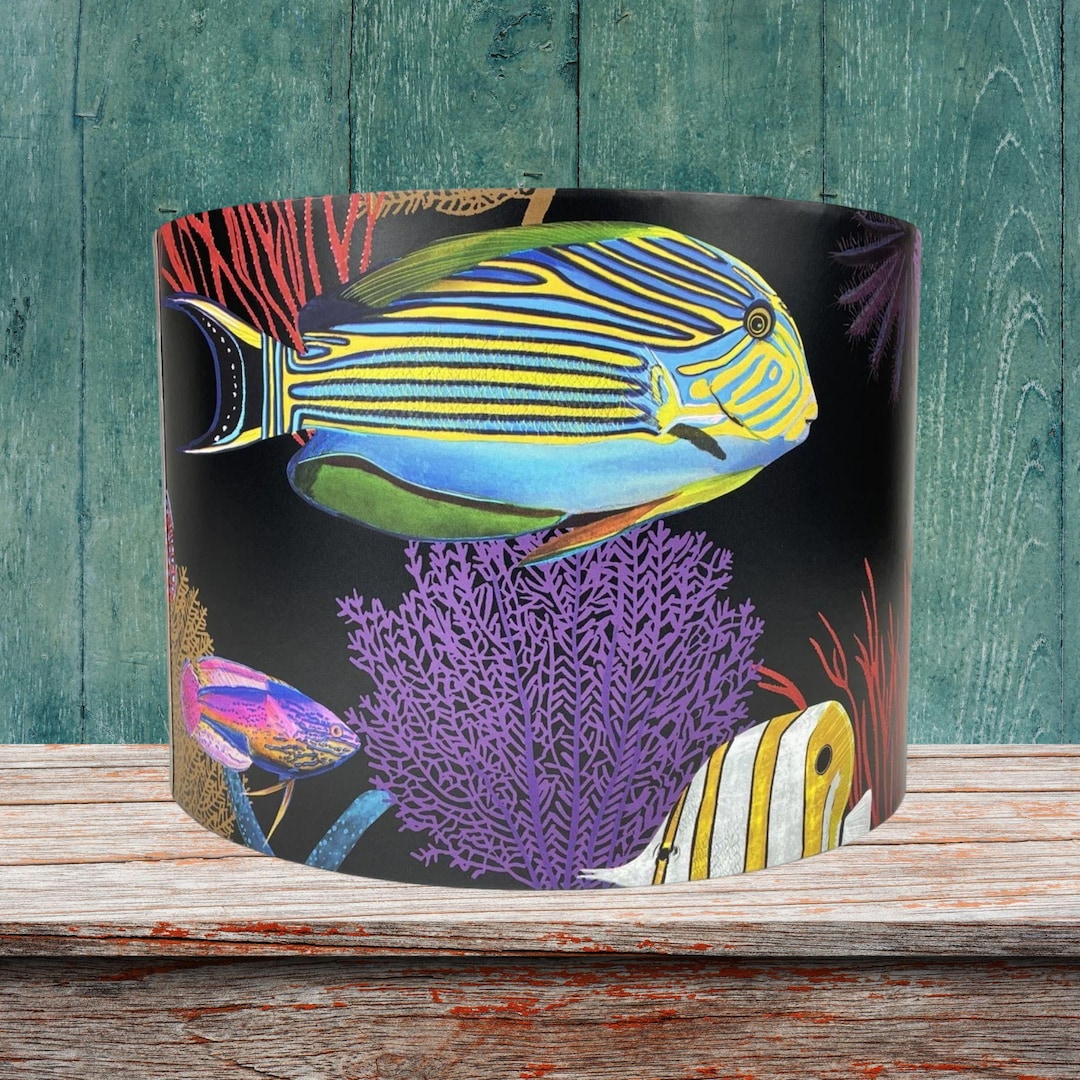 Tropical Fish Lampshade Ceiling Light Shade Under the Sea Nautical ...