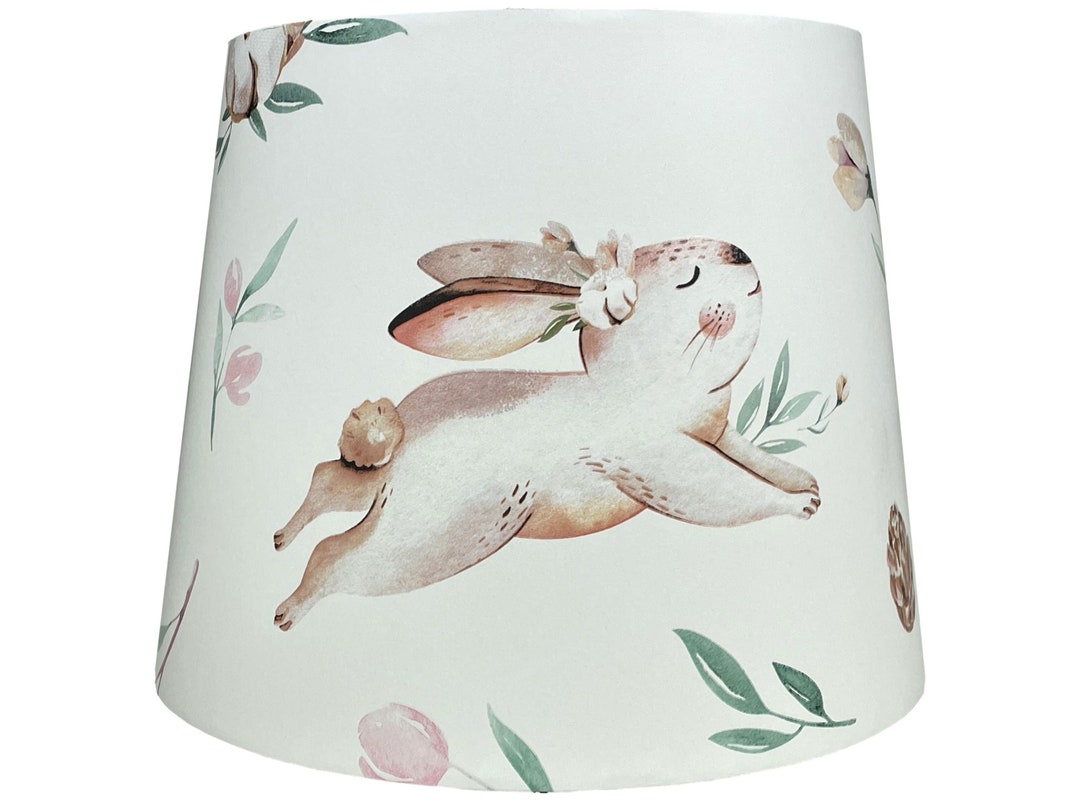 Bunny Rabbit Table Lamp Shade or Ceiling Light Shade Girls Woodland ...