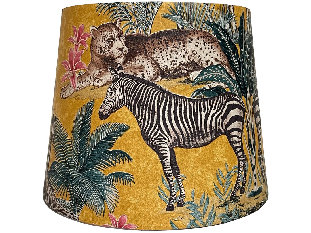 Mustard Yellow Safari Lampshade Ceiling Light Shade Jungle Animal ...
