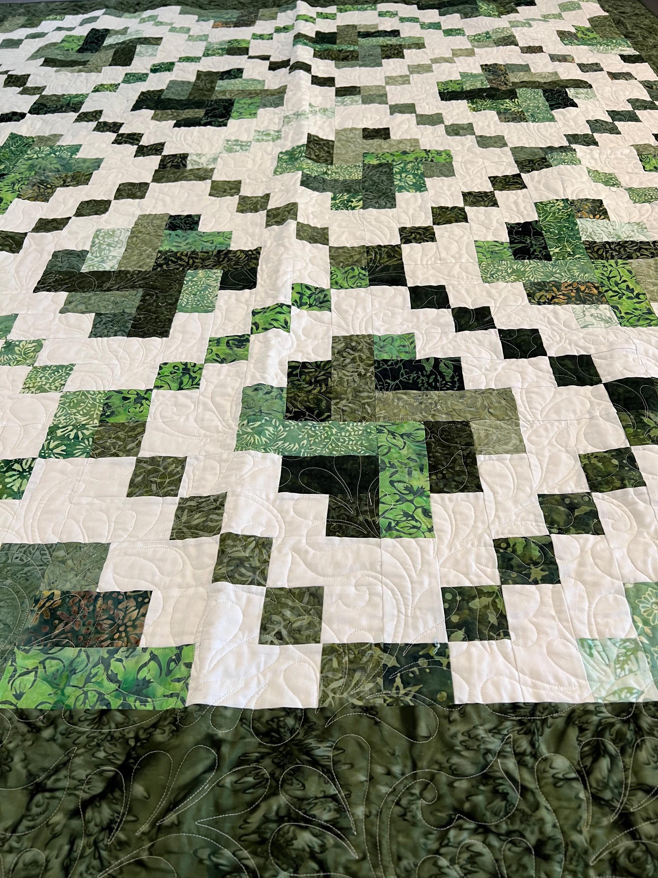 Green Leaf Quilt - Etsy