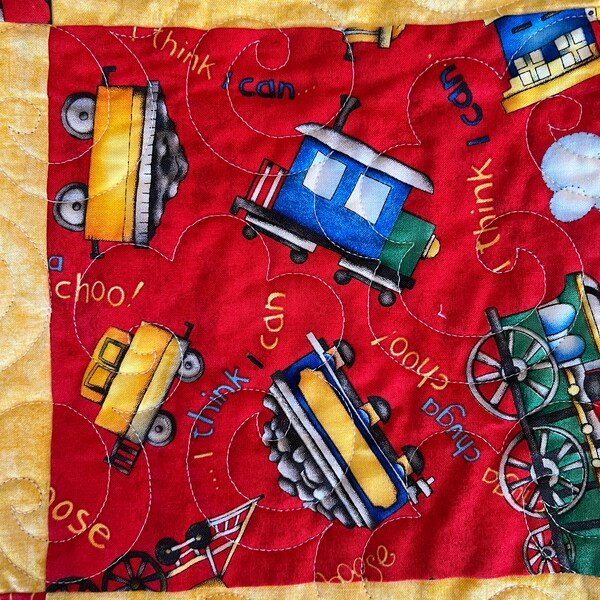 Train Quilt - Etsy