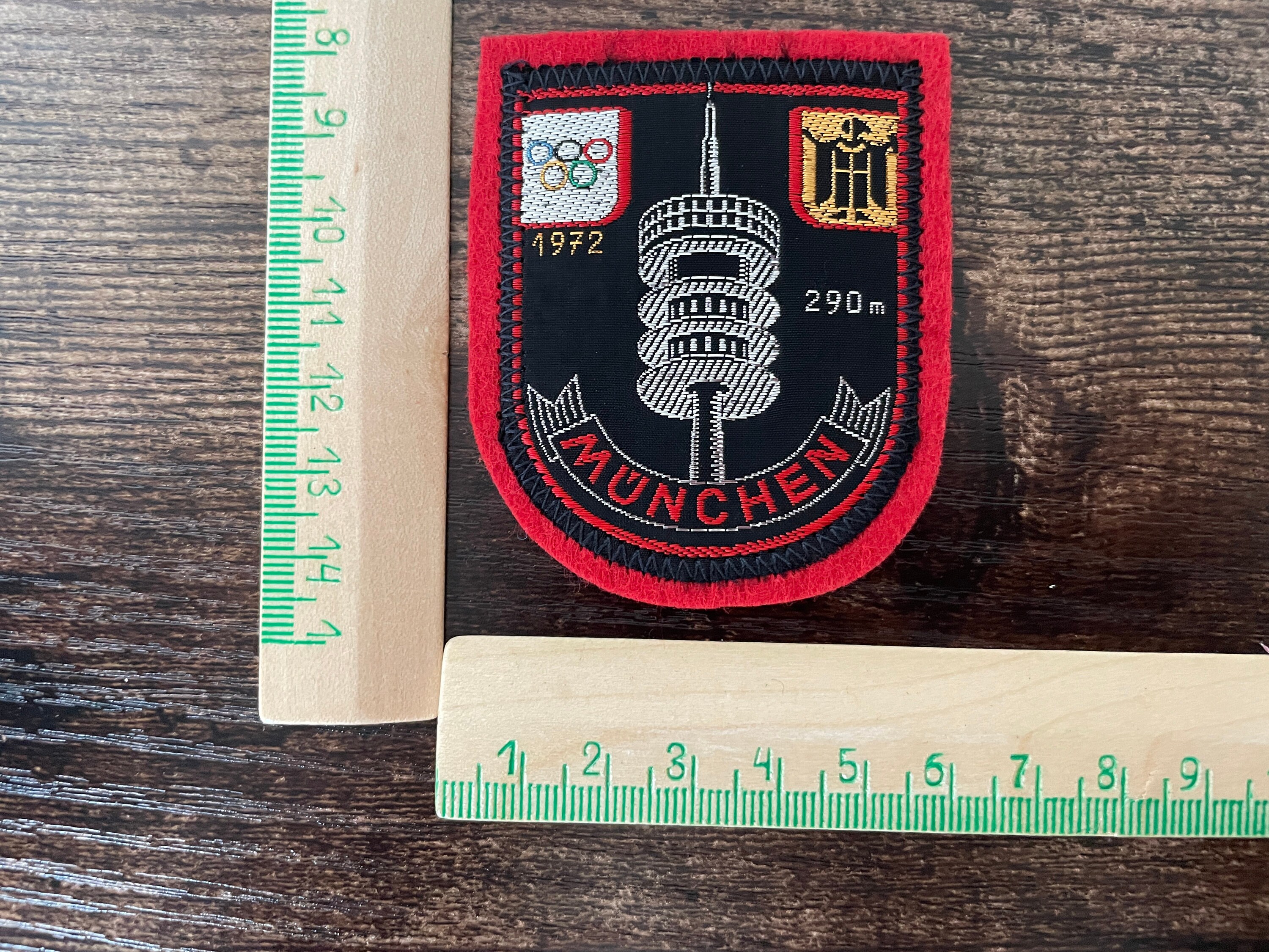 Vintage Patch Munich Olympic Tower 1972 Bavaria GERMANY Sew on Applique ...