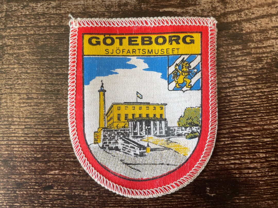 Vintage Patch Gothenburg Sweden — Göteborg Swedish Embroidered Travel ...