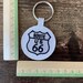 Vintage Keychain Route 66 Get Your Kicks AMERICAN Key Fob Metal Fabric ...