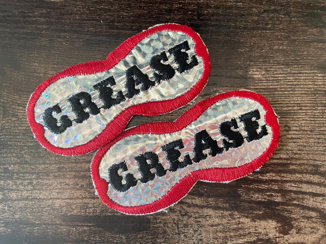 Vintage Grease Embroidered Patch, Holographic Glitter 1970s Movie ...