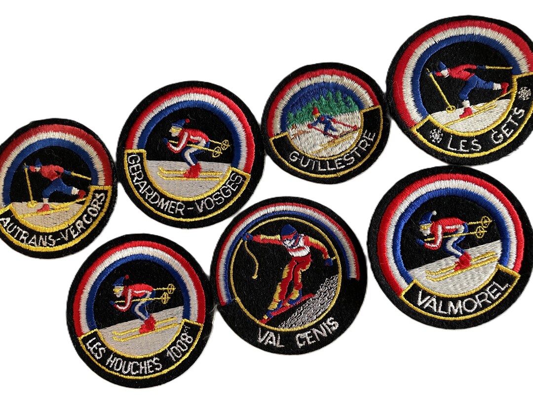 Vintage French Ski Patch: Embroidered Skiing Souvenir France Les ...