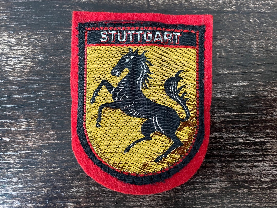 Vintage Patch Stuttgart GERMANY Horse City Shield Sew on Applique Patch ...